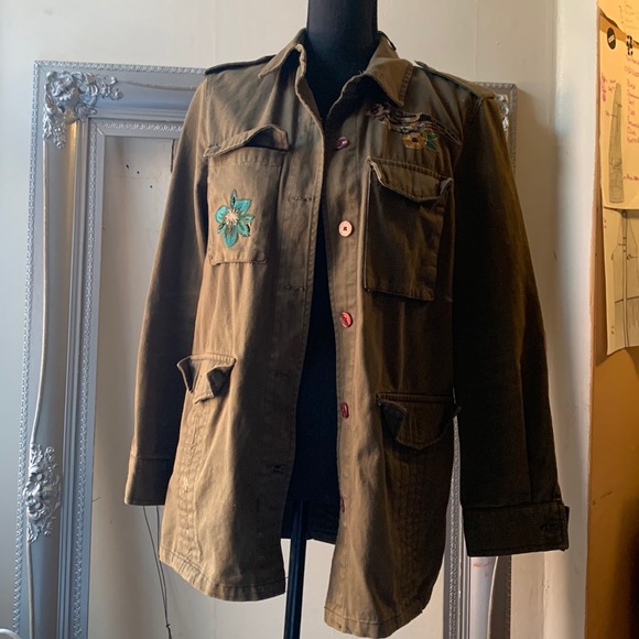 Zara | Jackets & Coats | Zara Embroidery Utility Jacket | Poshmark